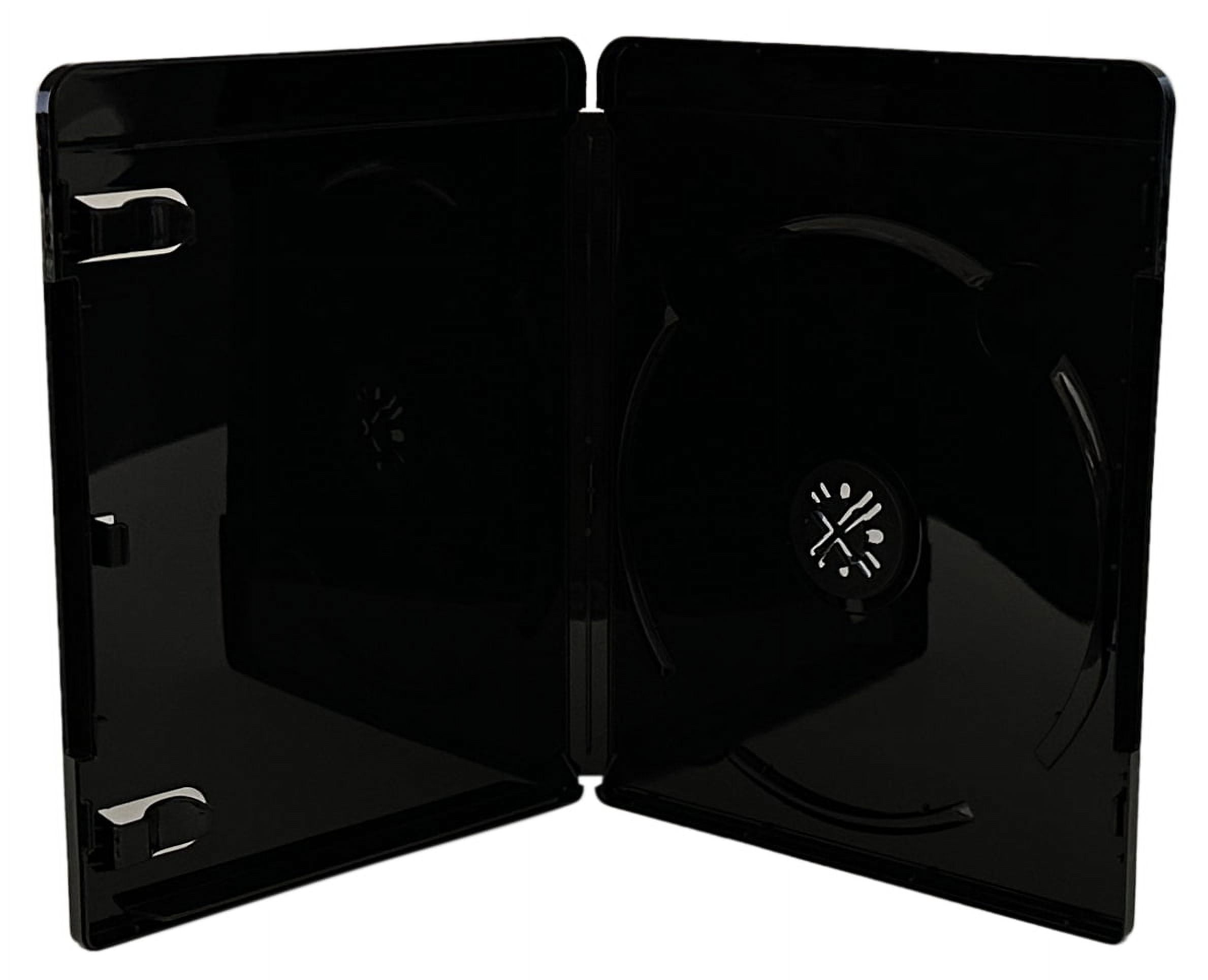 CheckOutStore 25 Premium Glossy Black 4K Blu-Ray Single DVD Cases 14MM ...