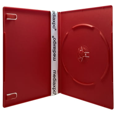 CheckOutStore 10 Standard Solid Red Color Single DVD Cases - Walmart.com