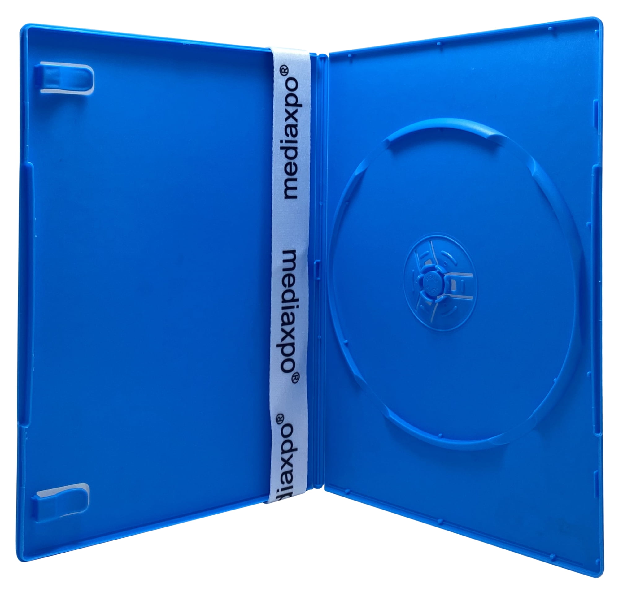 CheckOutStore 25 Slim Solid Blue Color Single DVD Cases 7MM - Walmart ...