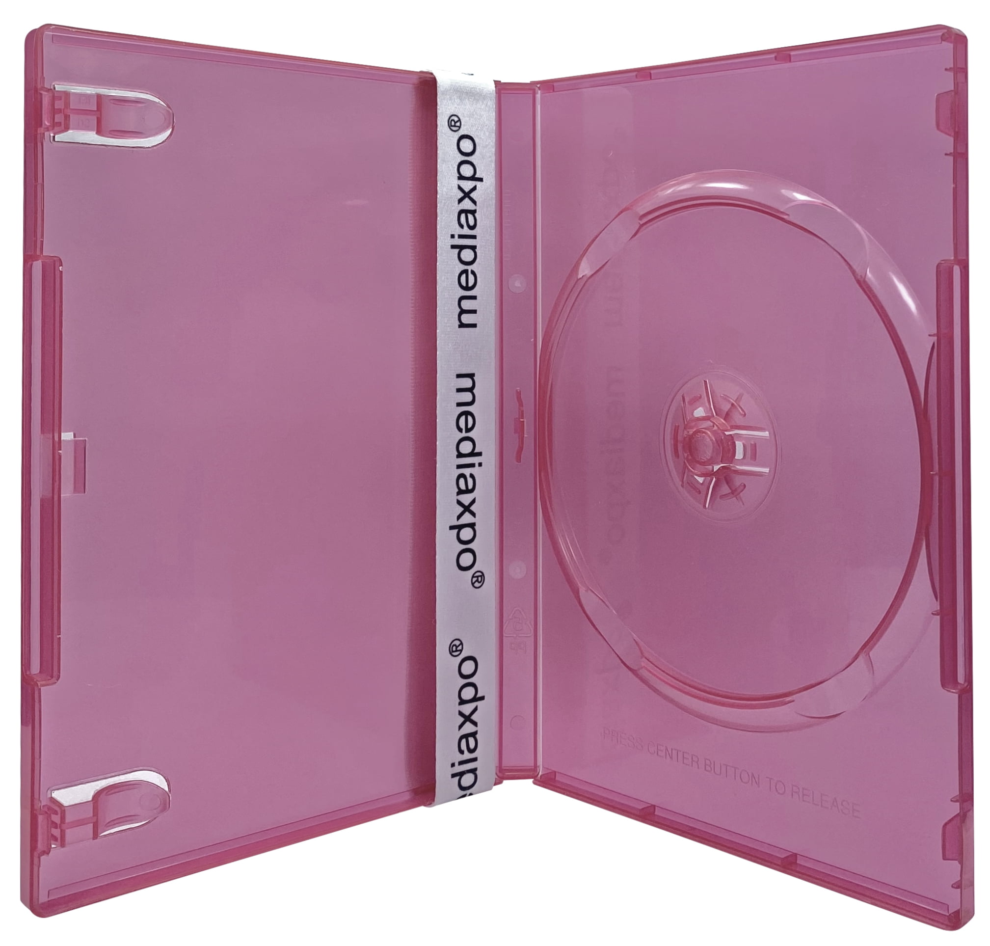 CheckOutStore 25 Standard Clear Red Color Single DVD Cases - Walmart.com