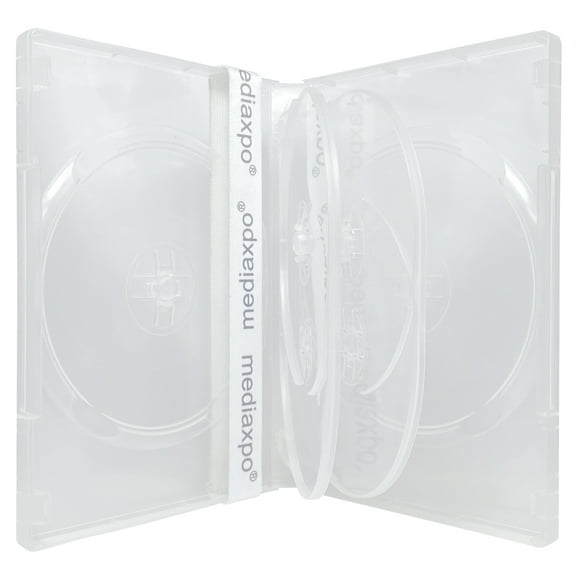 CheckOutStore 100 Standard Black Quad 4 Disc DVD Cases - Walmart.com