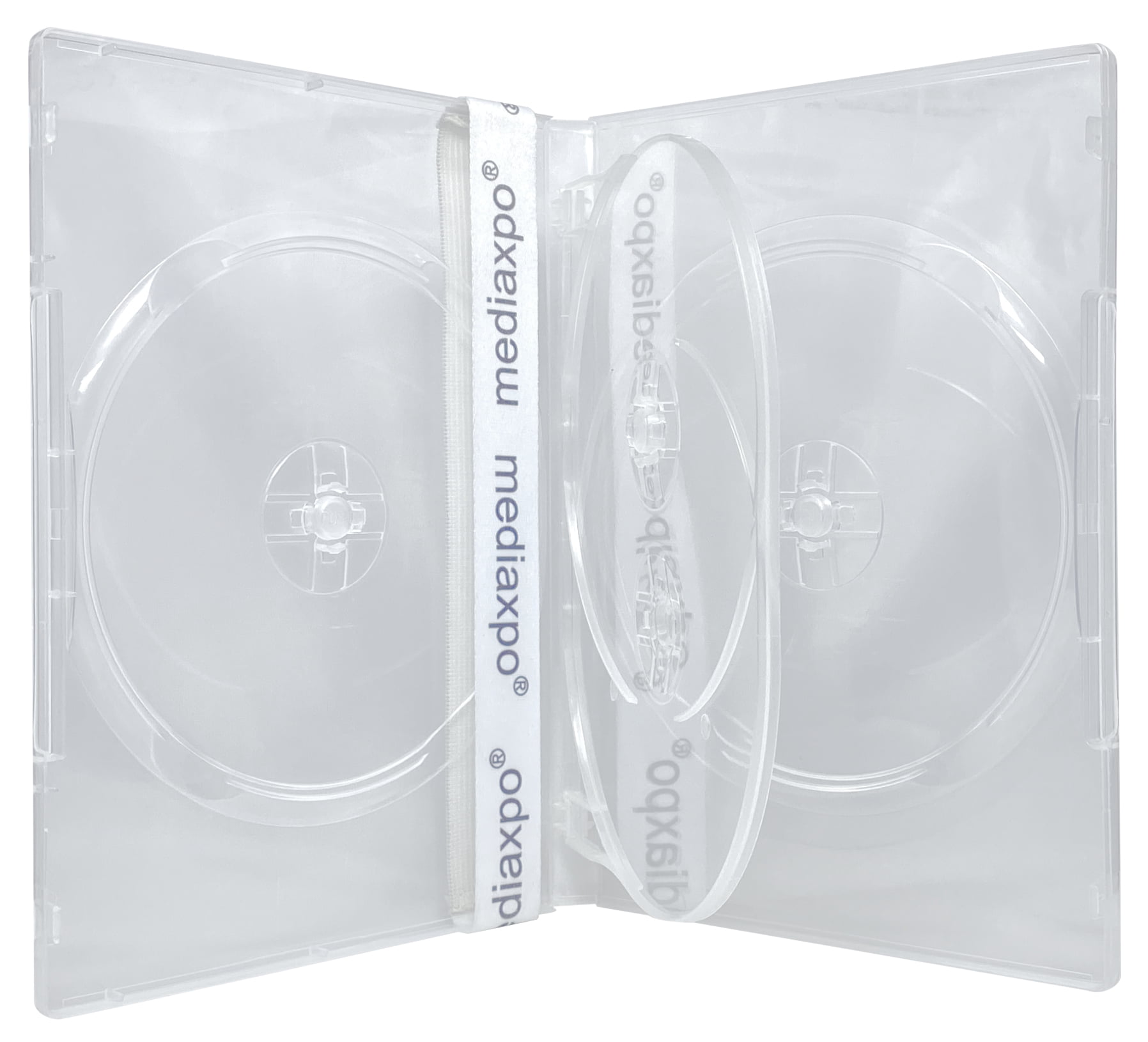 CheckOutStore 50 Standard Clear Quad 4 Disc DVD Cases - Walmart.com