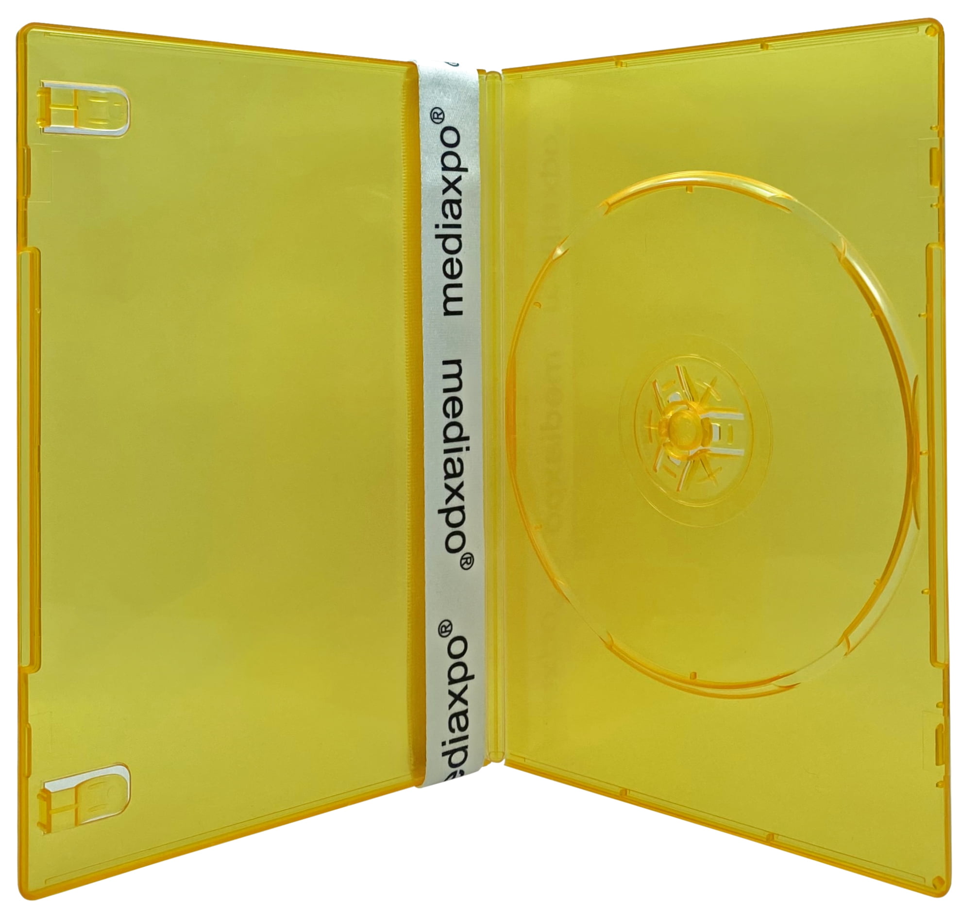 CheckOutStore 50 Slim Clear Orange Color Single DVD Cases 7MM - Walmart ...