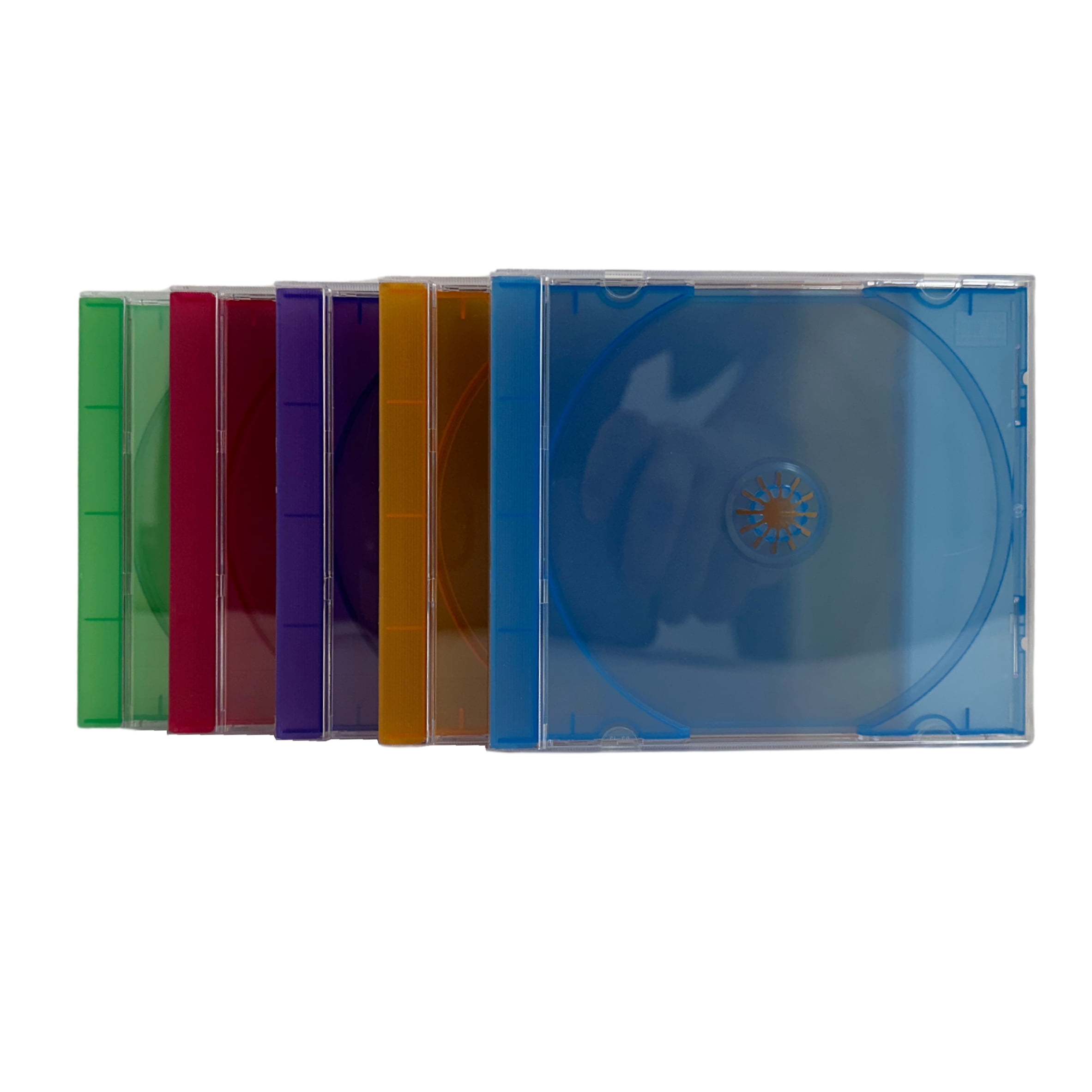 CheckOutStore 50 Standard Assorted Frosted Clear Color Tray CD Jewel ...