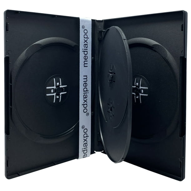 CheckOutStore 50 Standard Black Quad 4 Disc DVD Cases - Walmart ...