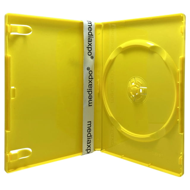 CheckOutStore 50 Standard Solid Yellow Color Single DVD Cases - Walmart ...