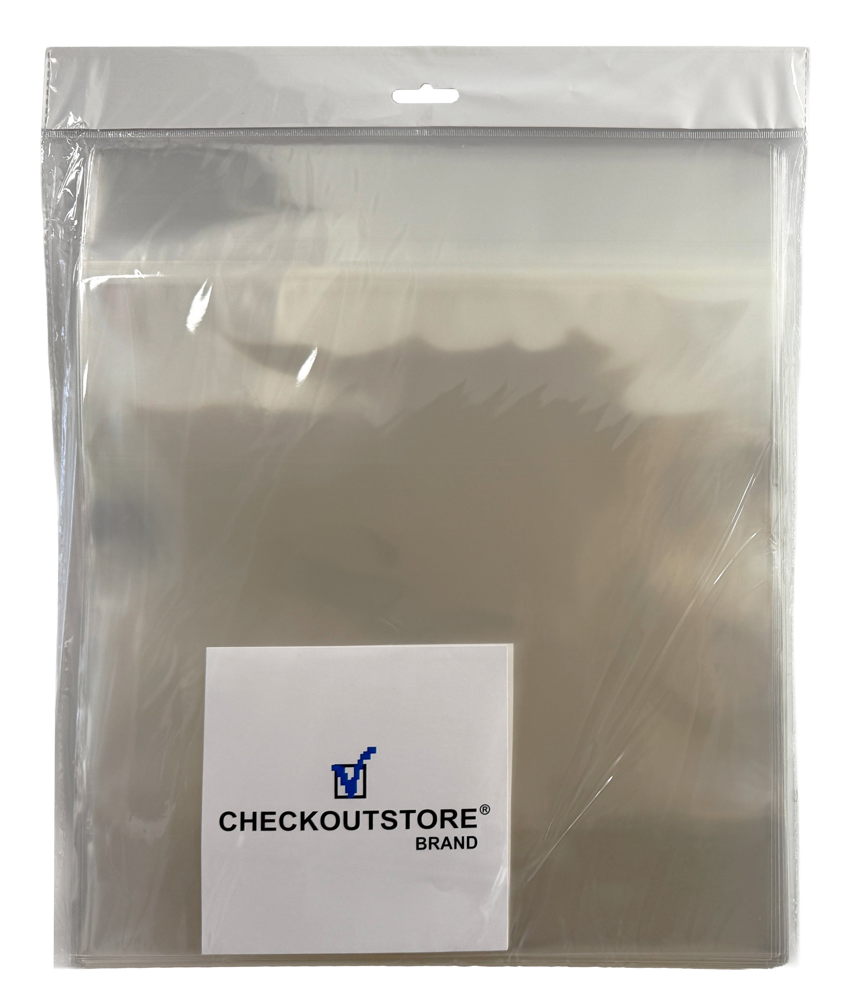 CheckOutStore 500 Clear Plastic OPP with Sealable Flap for 12" LP Vinyl ...