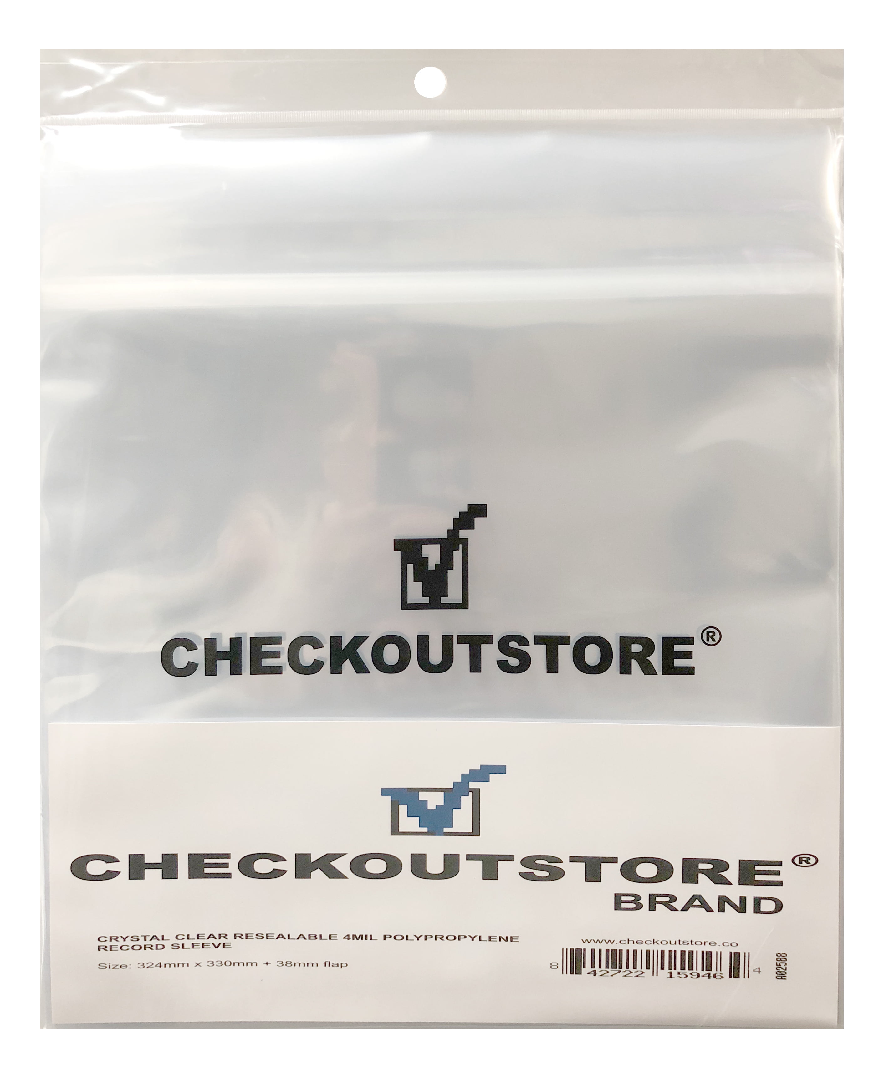 CheckOutStore 5000 COS Clear Plastic OPP with Sealable Flap for 12" LP ...