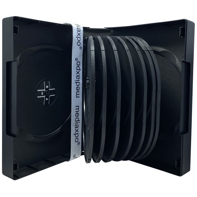 CheckOutStore 7 Black 16 Disc DVD Cases - Walmart Business Supplies