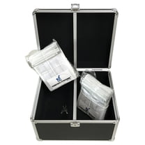 CheckOutStore Silver Aluminum 7" 45 RPM Record Storage Box (Holds 100 ...