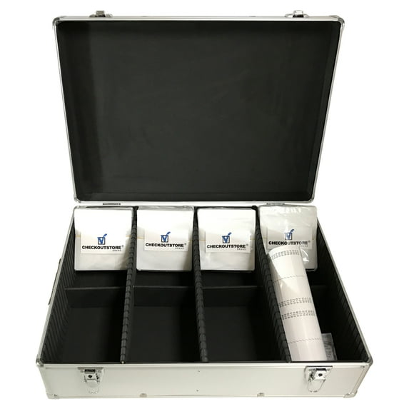 CheckOutStore Silver Aluminum CD/DVD Storage Box (Holds Up to 1000 ...