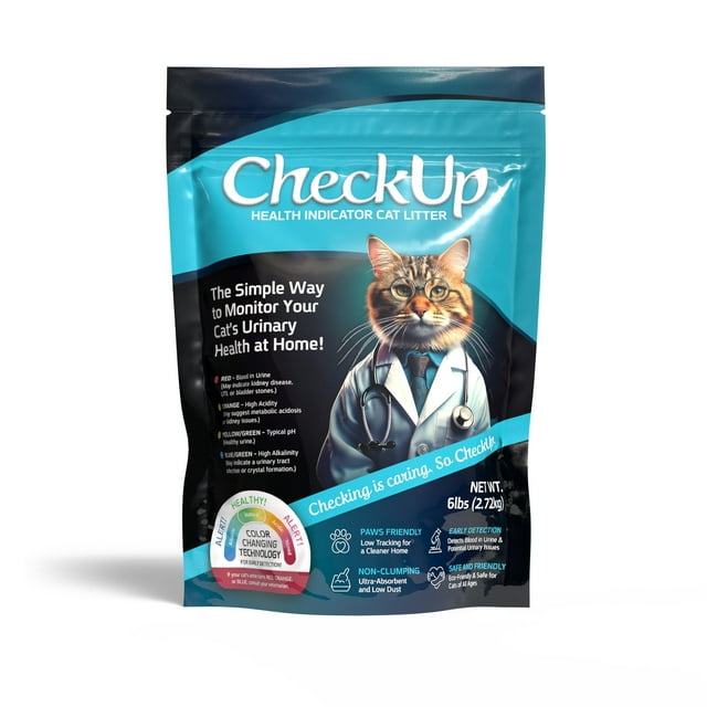 CheckUp Health Indicator Cat Litter – Color-Changing Non-Clumping ...