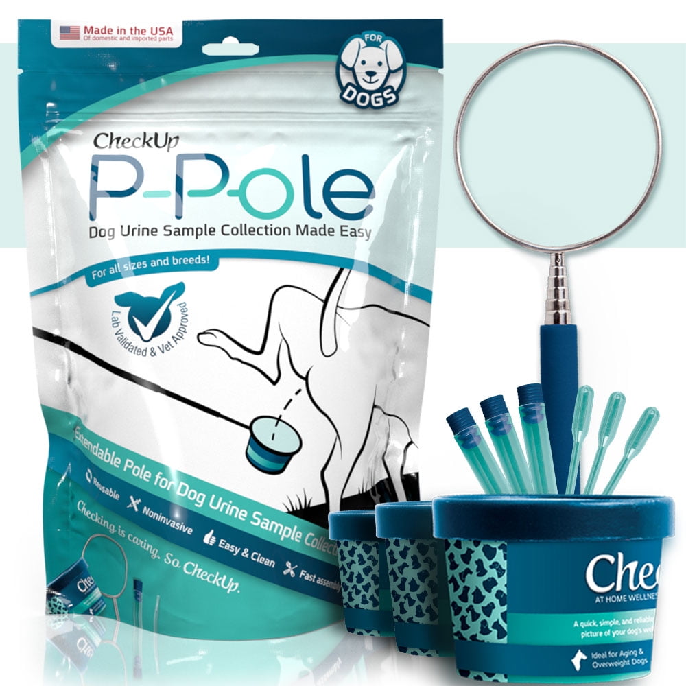 CheckUp P-Pole - Dog Urine Collection Pack - Telescopic Pole, Cups ...
