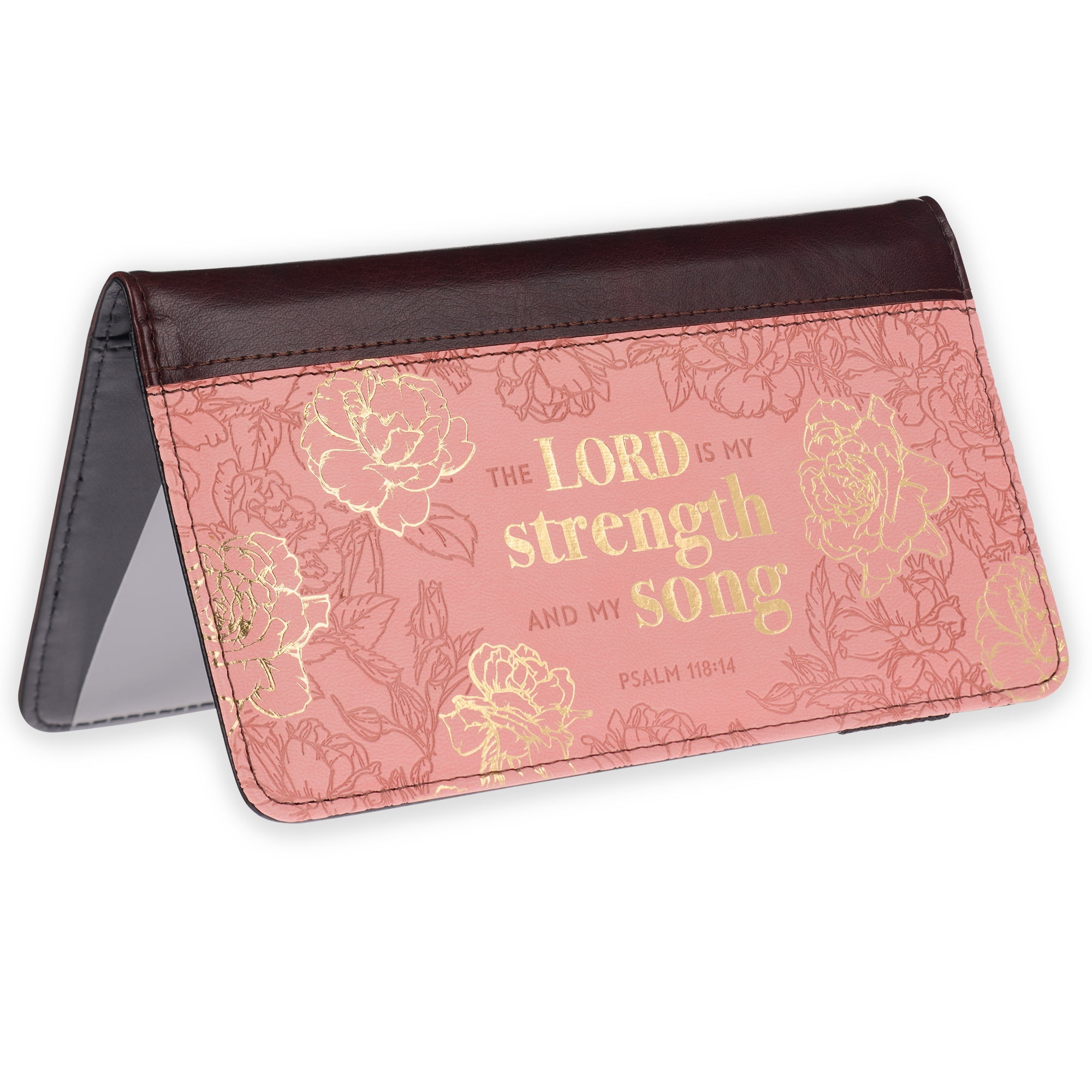 Checkbook Cover for Women My Strength and my Song Christian Pink Wallet ...