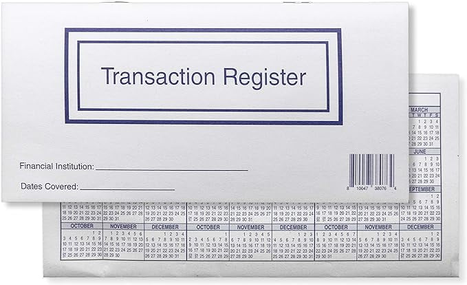 Personal Checkbook Registers, Bank Transactions Log, 2023-2025, Pack of ...