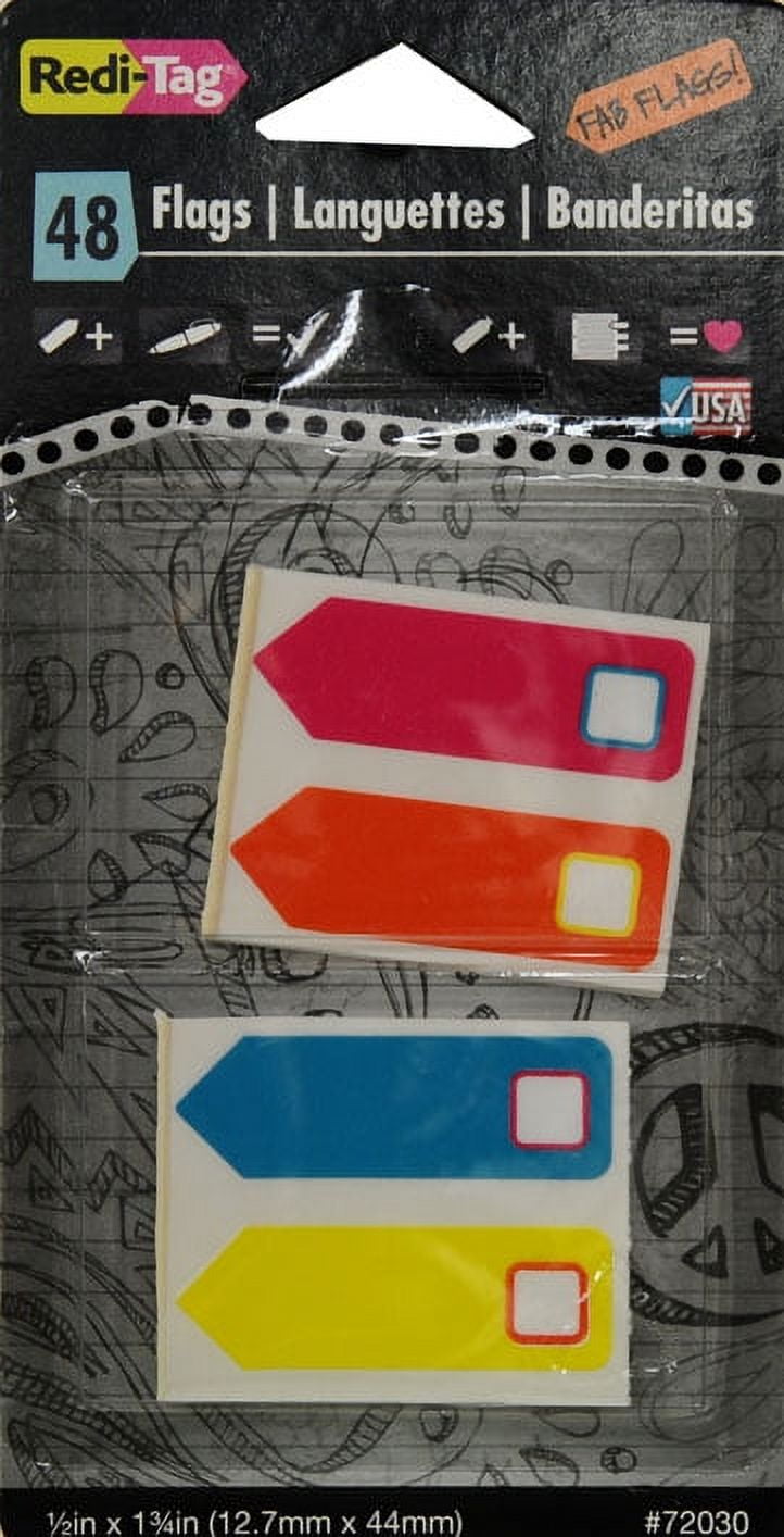Checkbox Flags, 48 Count, Yellow, Orange, Magenta, Blue - Walmart.com