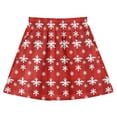 Checked Background Snowflakes Girls' Skirts A-Line Skirts with Under ...