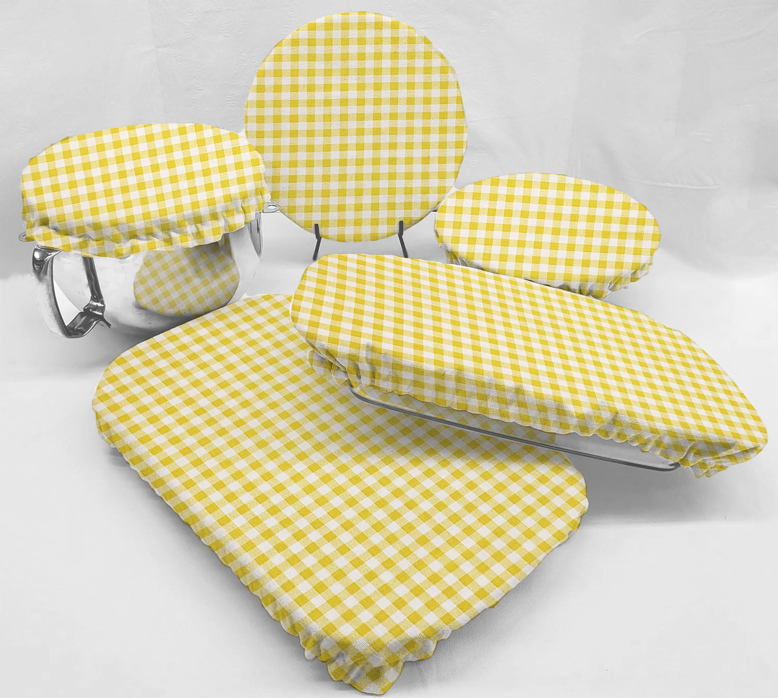 Checked Gingham Reusable Fabric Bowl and Casserole Pan Covers by Penny ...