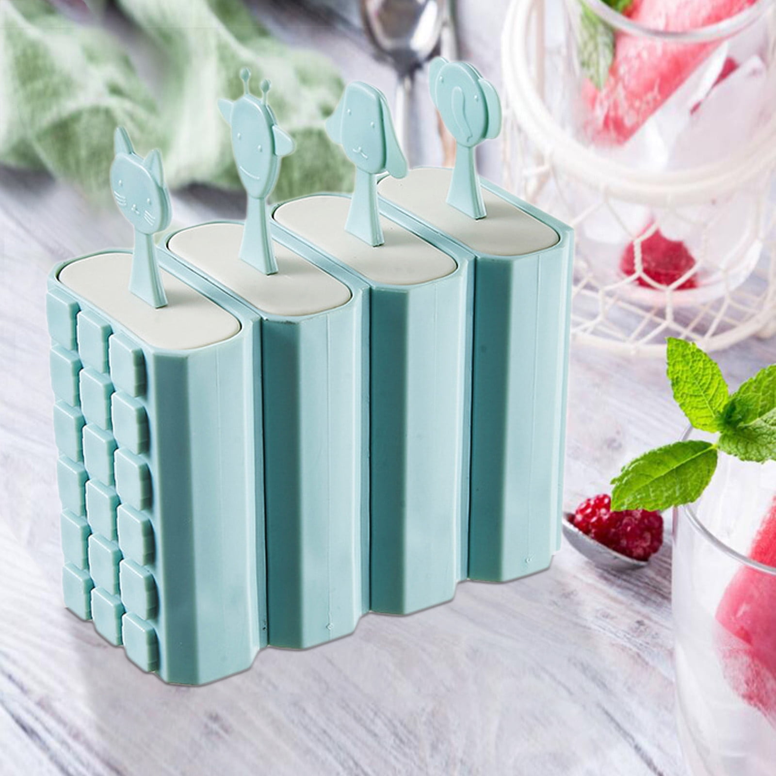 Checked Pudding Pop Molds, Silicone Ice Cream Mold, Home Made Ice Mini ...