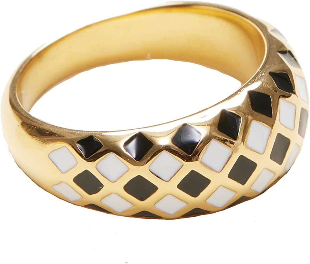 Checker Dome Ring.|Checker Dome Ring. Women Checker Ring (8)|Checker ...
