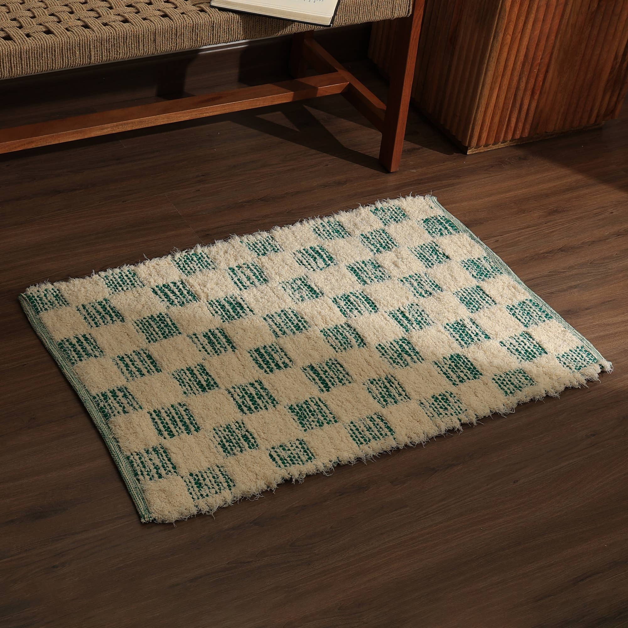 Checker Scatter Rugs Green 36"x24" - Walmart.com