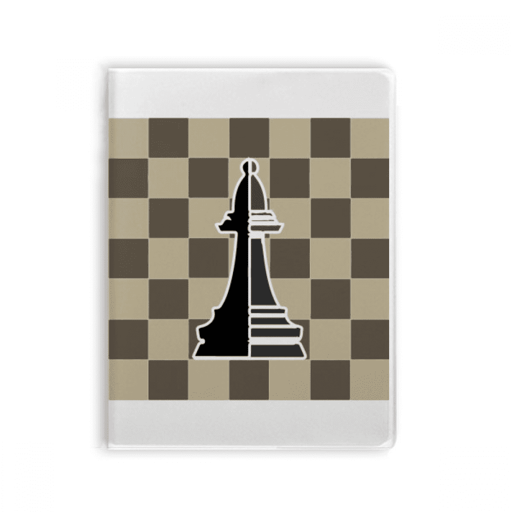 Checkerboard Bishop Black Word Chess Notebook Gum Cover Diary Soft ...