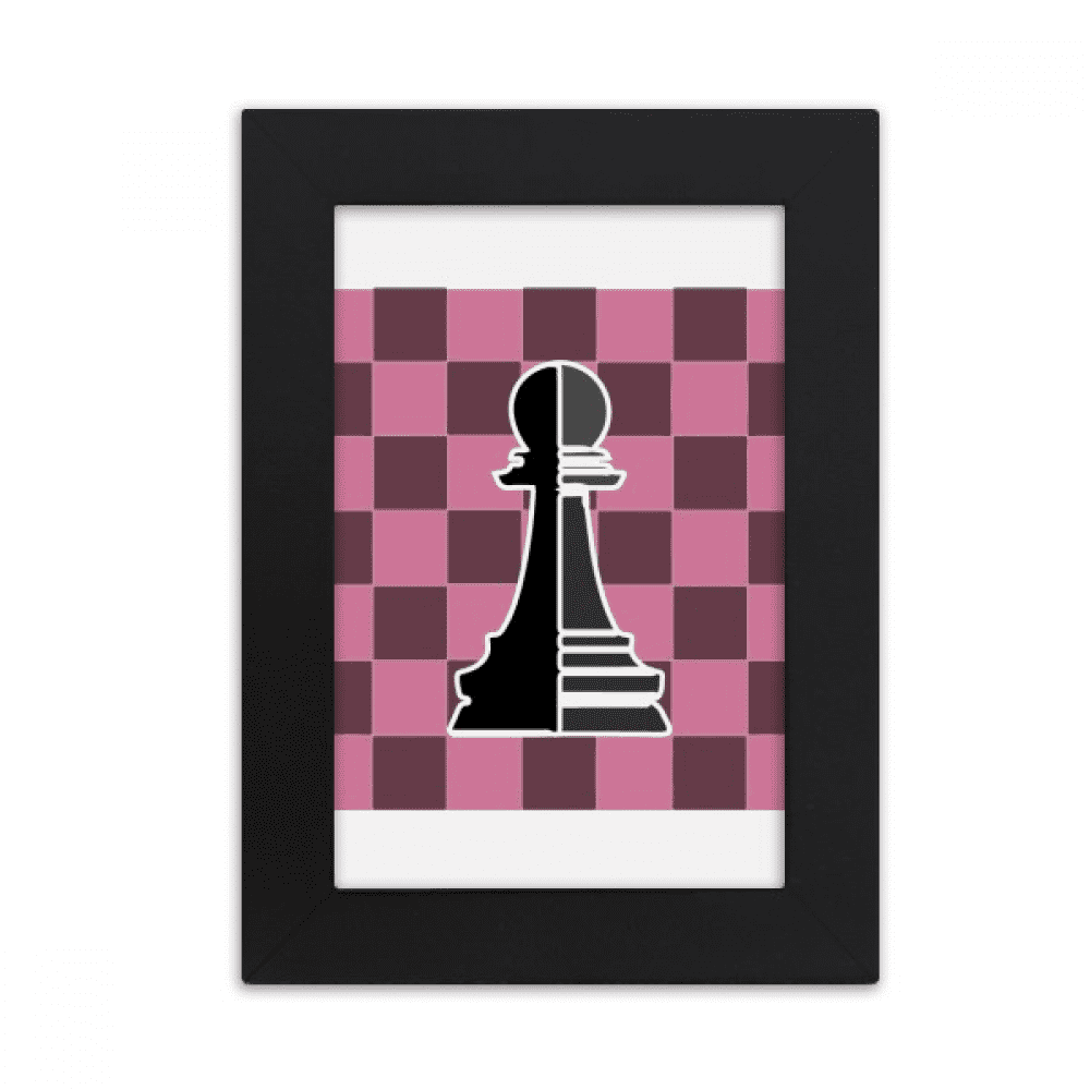 Checkerboard Black Word Chess Desktop Photo Frame Picture Display Art ...