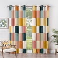 Checkerboard Blackout Curtains for Bedroom Living Room - 70s Retro ...