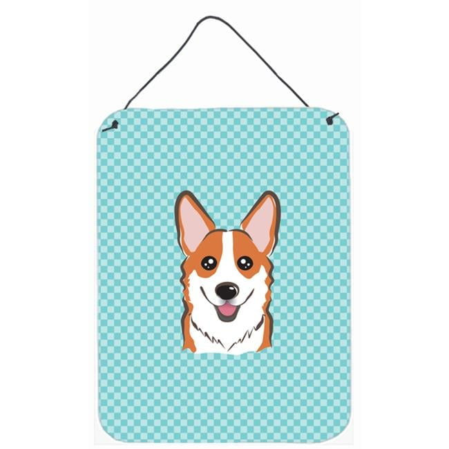 Checkerboard Blue Corgi Wall and Door Hanging Prints - Walmart.com
