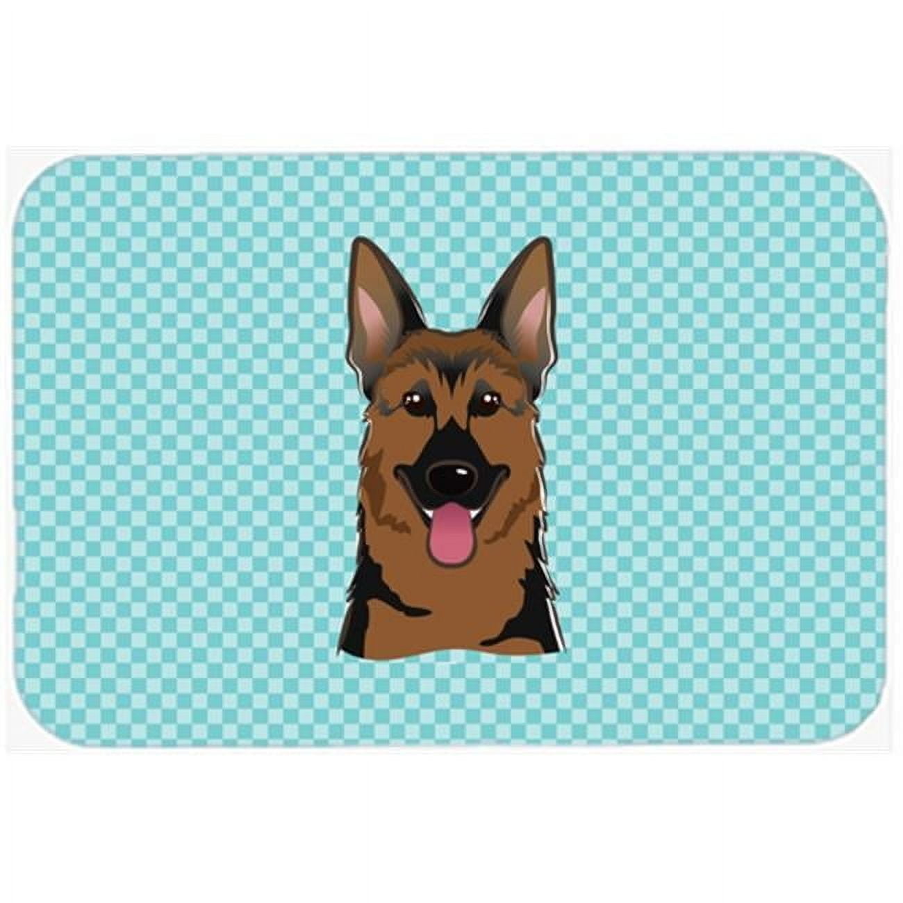 Checkerboard Blue German Shepherd Mouse Pad, Hot Pad Or Trivet, 7.75 x ...