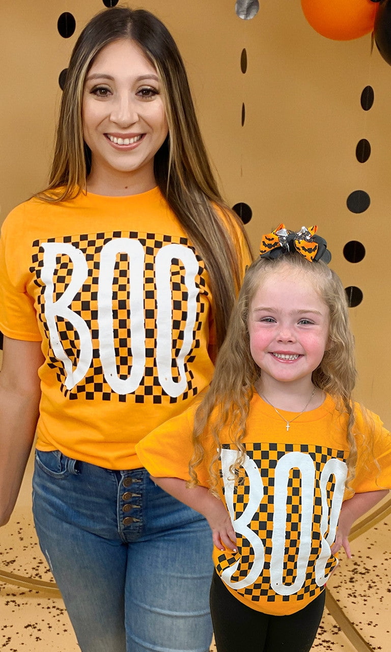 Checkerboard Boo Graphic Unisex T-Shirt Tee Sweatshirt Hoodie Tank Top ...