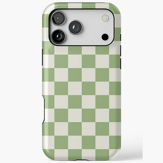 Checkerboard Check Light Sage Green Phone Cover for iPhone 11 12 13 14 ...