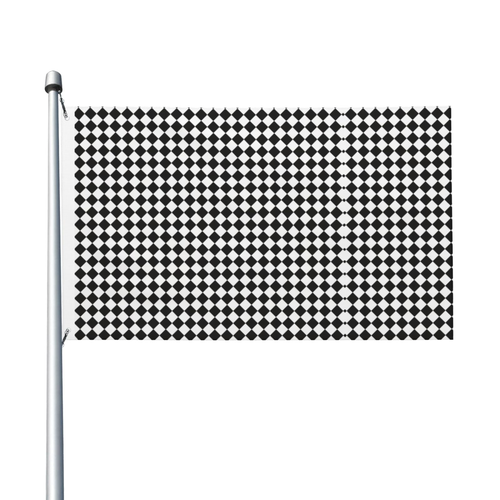Checkerboard Chess Flag Flag 3x5ft Double-Sided Printing Indoor/Outdoor ...