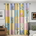 Checkerboard Curtains For Living Room, Floral Girl Pattern Design ...