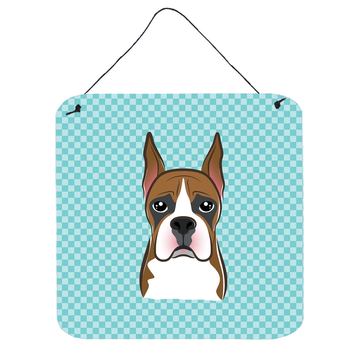 Checkerboard Design with Dog Wall or Door Hanging Prints - Walmart.com