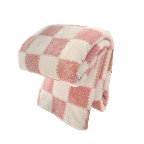 Checkerboard Fleece Blanket - Cozy Winter Nap/Air Conditioning Throw ...