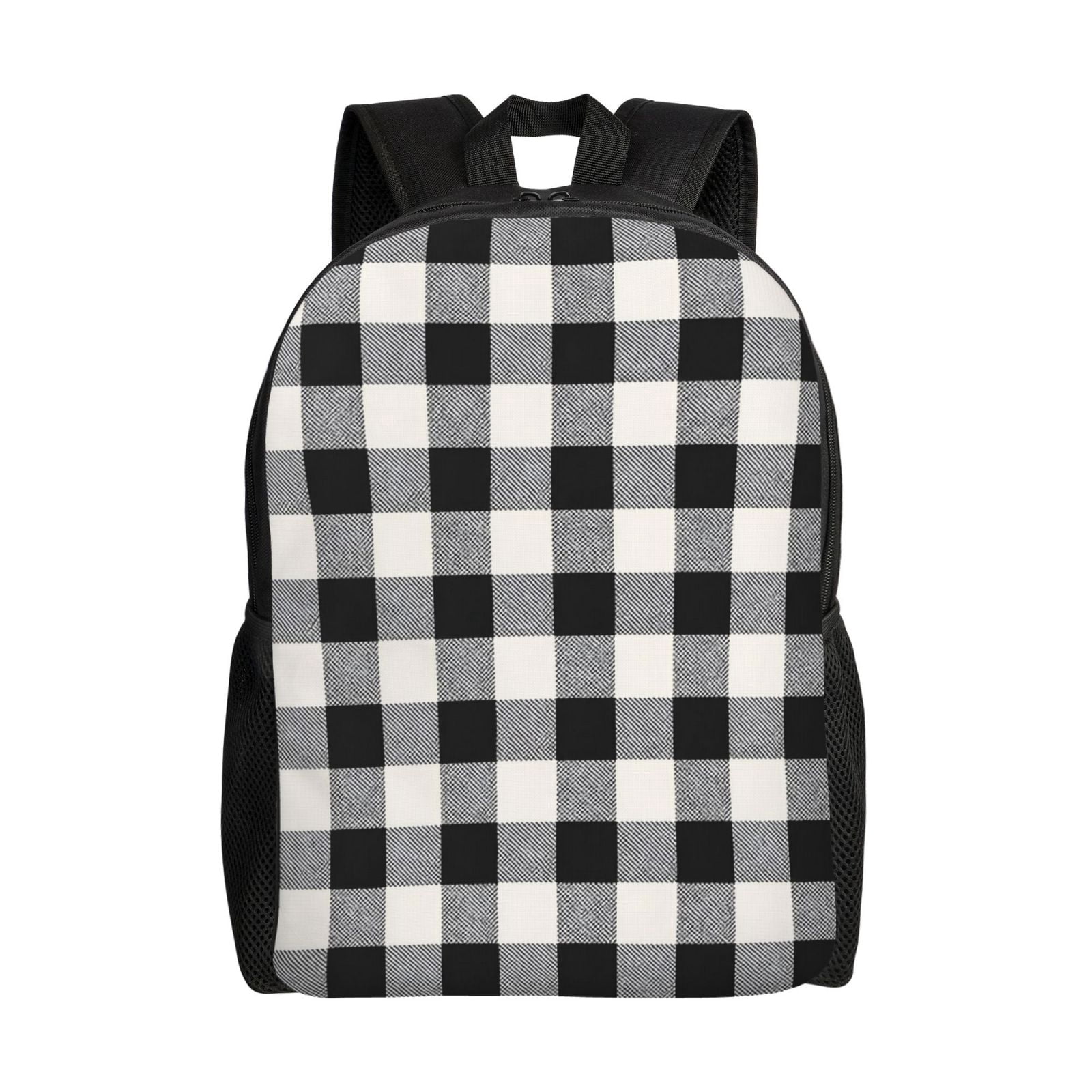 Checkerboard Grid Backpack Full Front Print Travel Laptop Bag for Men ...
