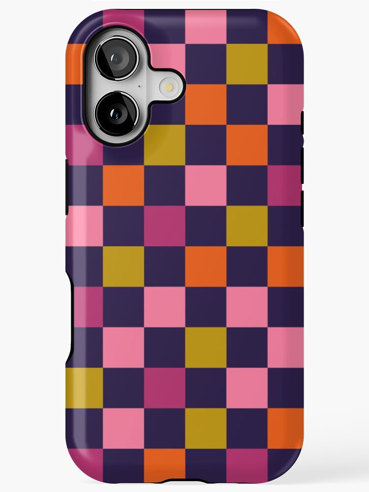 Checkerboard Groovy Retro Abstract Pattern iPhone Case 11 12 13 14 15 16 17 Pro Max - Walmart.com