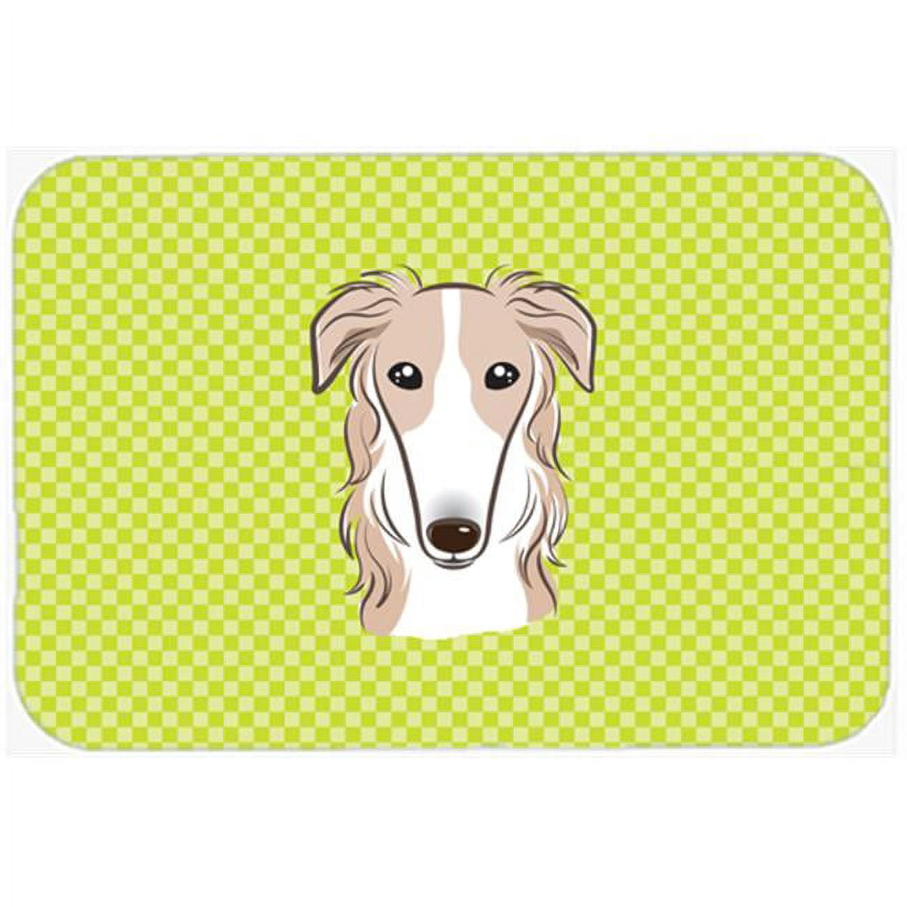 Checkerboard Lime Green Borzoi Mouse Pad- Hot Pad Or Trivet - Walmart.com
