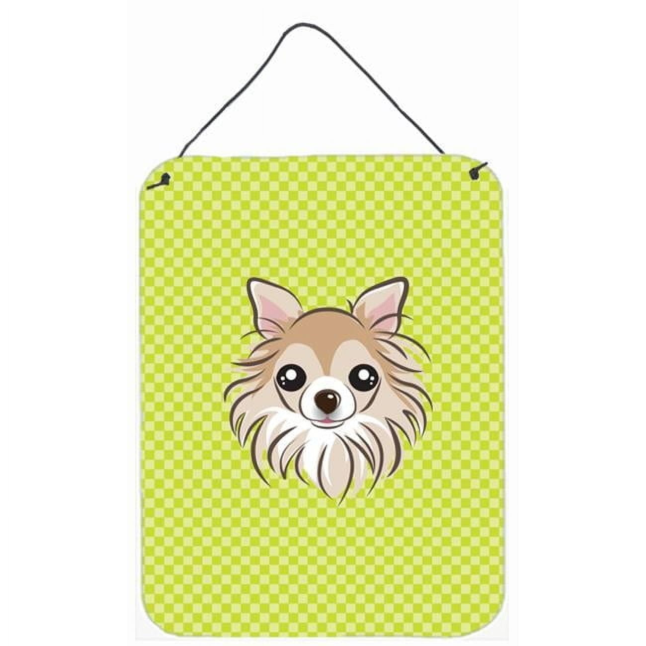 Checkerboard Lime Green Chihuahua Wall and Door Hanging Prints ...
