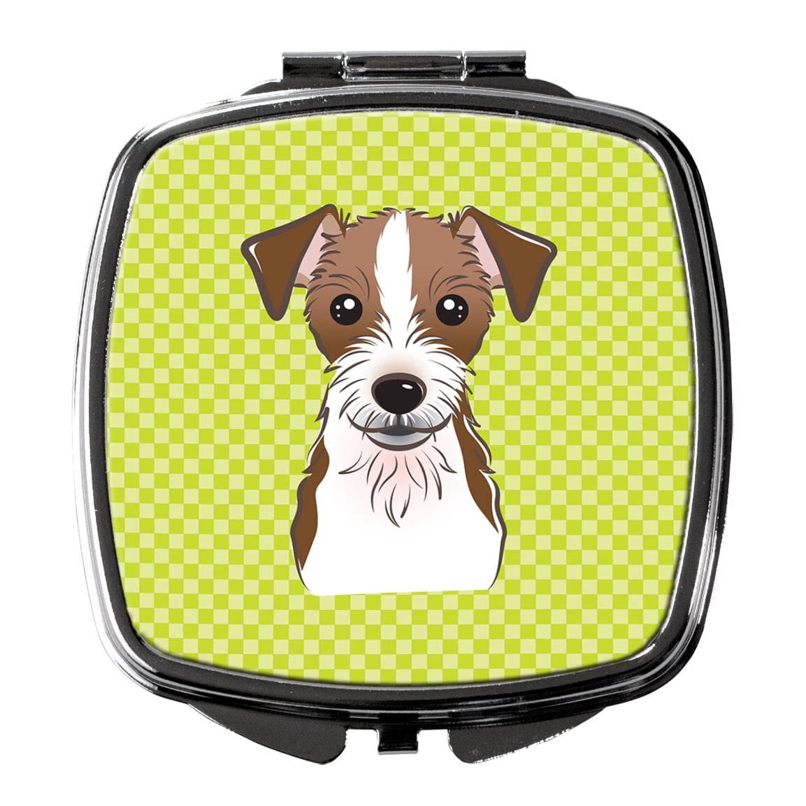 Checkerboard Lime Green Jack Russell Terrier Compact Mirror BB1264SCM ...