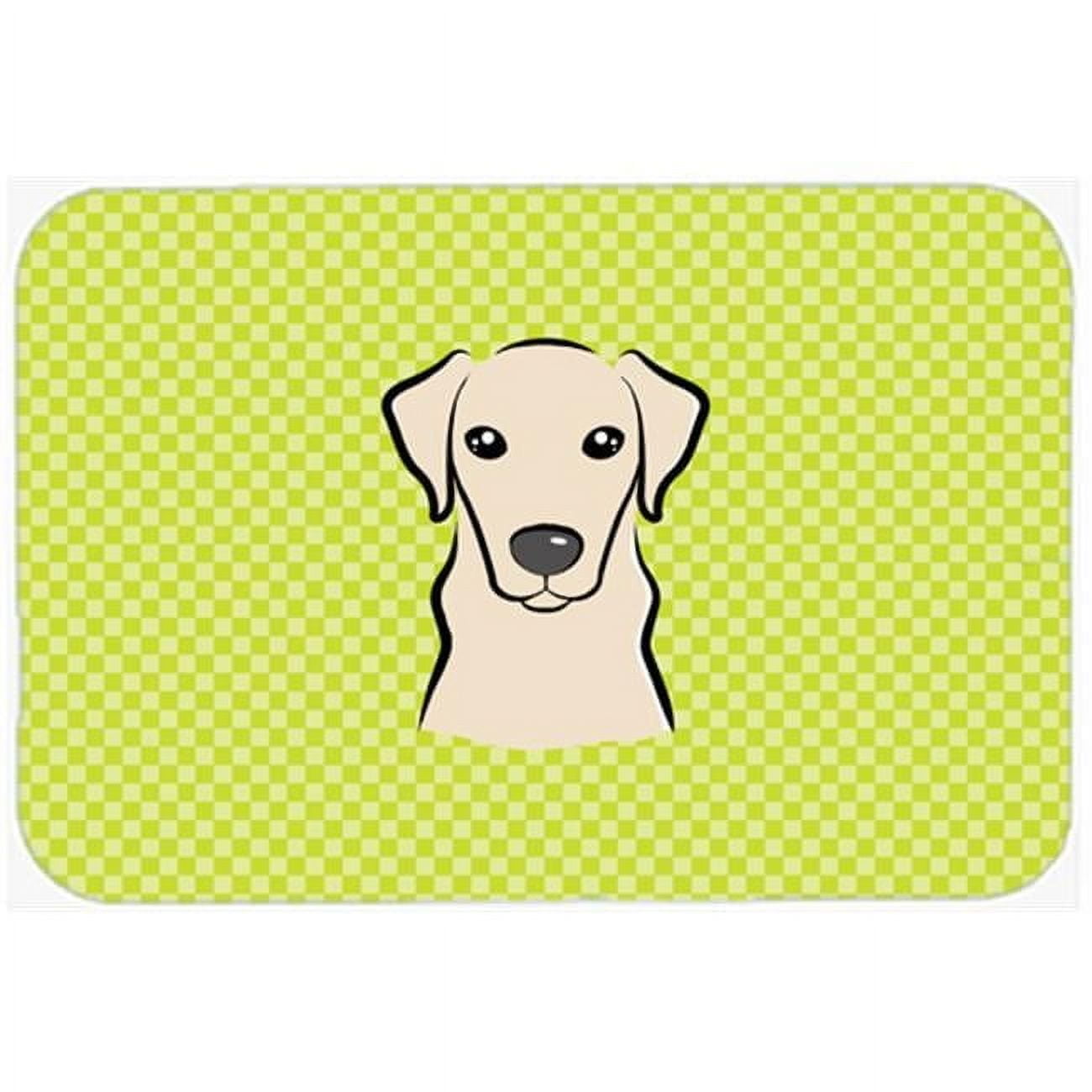 Checkerboard Lime Green Yellow Labrador Mouse Pad, Hot Pad Or Trivet, 7 ...