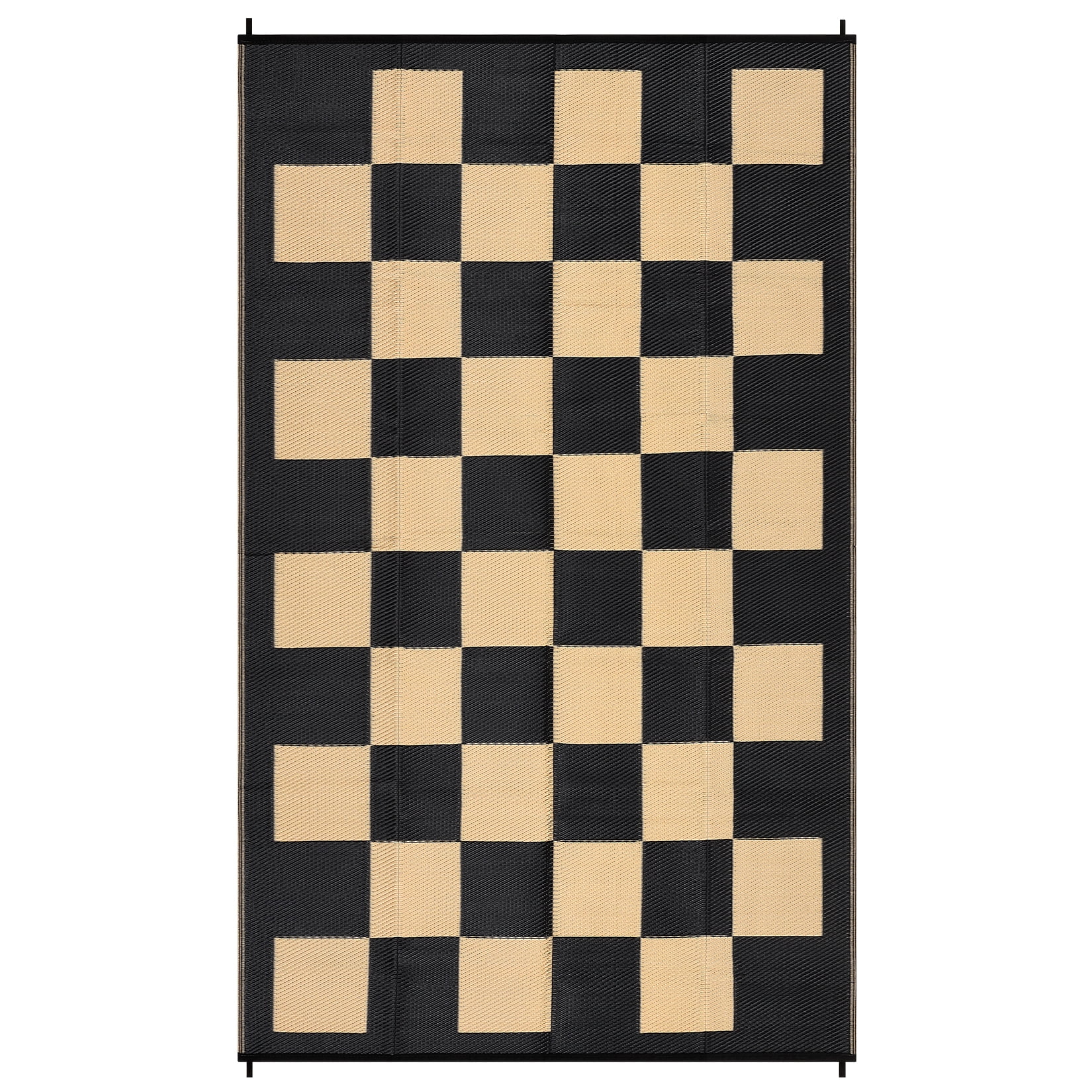 Checkerboard Patio Rug - Waterproof Outdoor Mat for Patio, Deck ...
