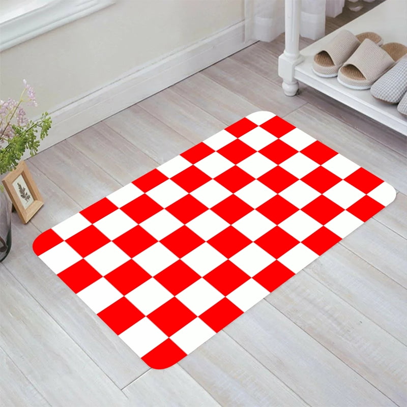 Checkerboard Pattern Floor Mat Carpets Living Room Kitchen Rug Carpet ...