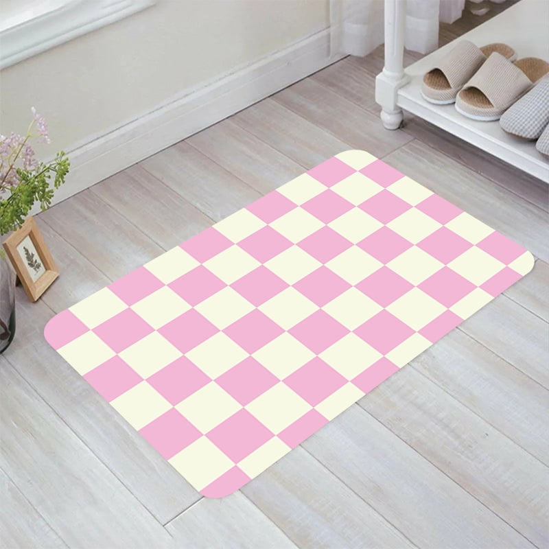 Checkerboard Pattern Floor Mat Carpets Living Room Kitchen Rug Carpet ...