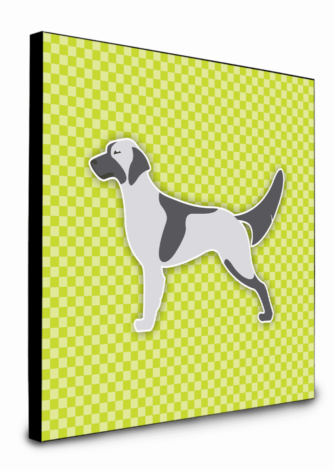 Carolines Treasures 8 x 8 x 0.625 in. English Setter Checkerboard Green ...