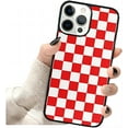 Checkerboard Phone Case Compatible with iPhone Grid Lattice Plaid Tartan Damier Chessboard ...