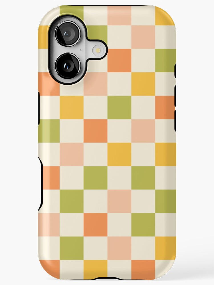 Checkerboard Retro Groovy Checkered Pattern Art iPhone Case 11 12 13 14 ...