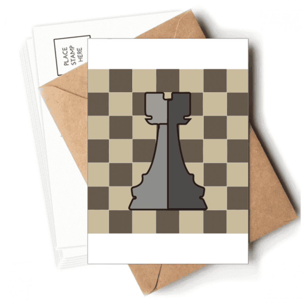 Checkerboard Rook White Word Chess Postcards Envelopes Blank Note Cards ...