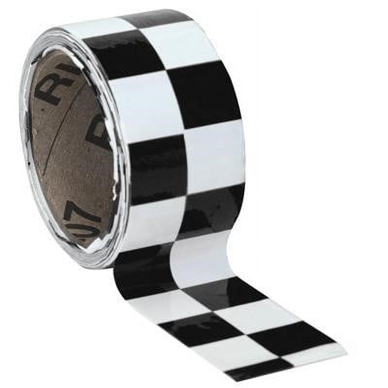 Checkerboard Safety Hazard Tapes, 2" x 36 yd. Black/White (4 Pack ...